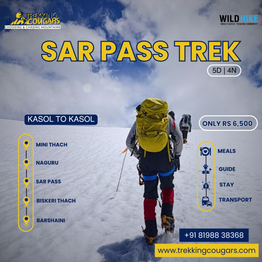Sar Pass Trek Kasol, Himachal Pradesh - Trekking Cougars